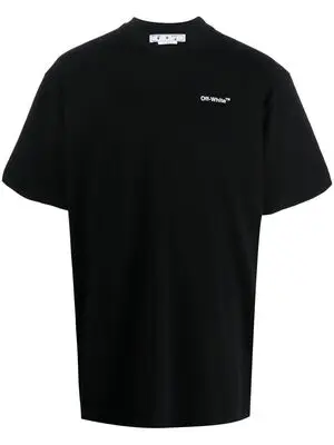 Off-White Arrows Logo-print T-shirt - Black White