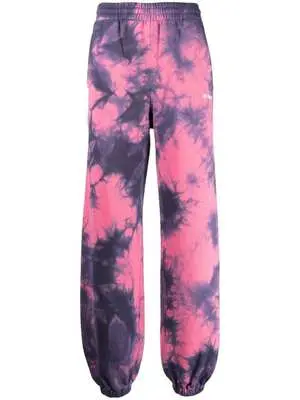 Off-White Diag-stripe Tie-dye Track Pants - Pink
