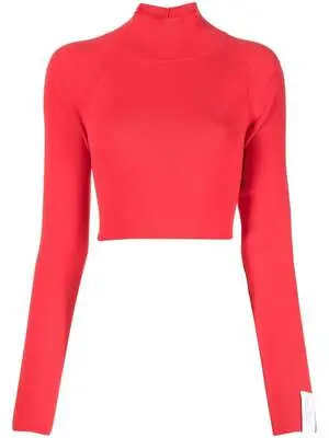 Rokh Open Back Knitted Top - Red