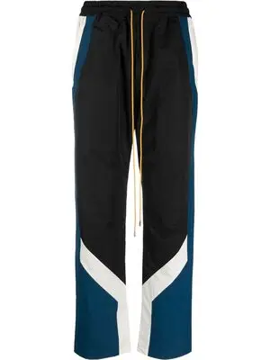 Rhude Colour-block Track Pants - Black
