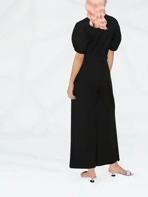 Stella McCartney Puff-sleeve Zipped Wide-leg Jumpsuit