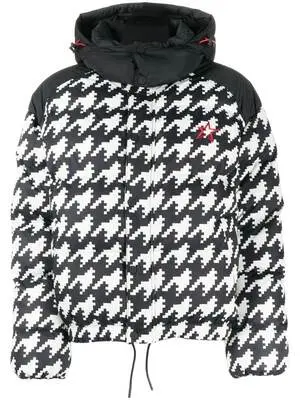Perfect Moment Houndstooth-print Puffer Jacket - Black