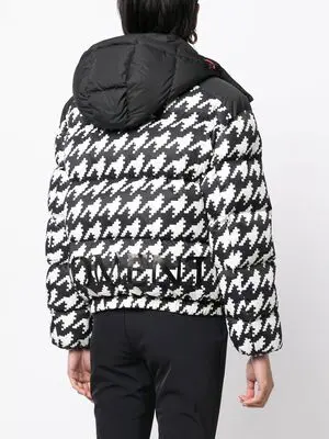 Perfect Moment Houndstooth-print Puffer Jacket - Black