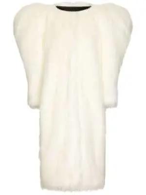 Dolce & Gabbana Butterfly-shoulder Faux-fur Coat