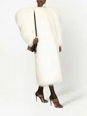 Dolce & Gabbana Butterfly-shoulder Faux-fur Coat