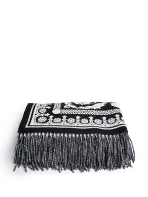 Versace Barocco-print Knitted Blanket