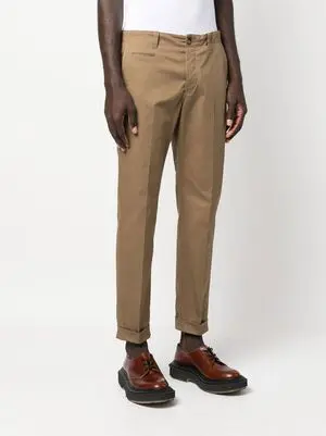 PT TORINO Tapered-leg Cropped Trousers