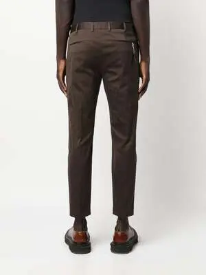 PT TORINO Cropped Tailored Trousers - Brown