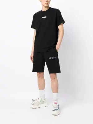 Off-White Script Logo Track Shorts - Black