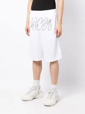 Off-White Diagonal Mesh Shorts