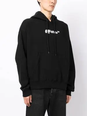 Off-White Helvetica Logo-embroidered Hoodie