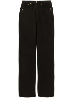 RE/DONE Straight-leg High-rise Jeans - Black