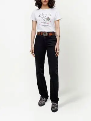 RE/DONE Straight-leg High-rise Jeans - Black