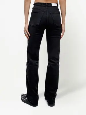 RE/DONE Straight-leg High-rise Jeans - Black