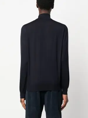 Corneliani Roll-neck Knit Jumper - Blue