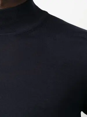 Corneliani Roll-neck Knit Jumper - Blue