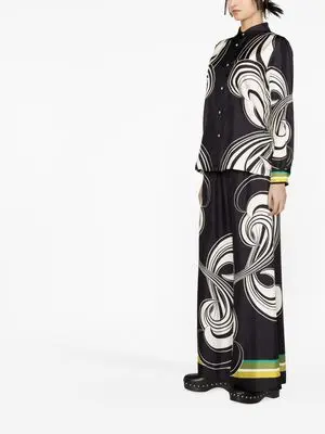 La DoubleJ Placed Wide-leg Trousers - Black