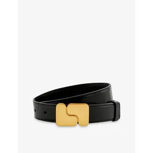 Soeur Ninon Leather Belt With Logo Buckle - Black