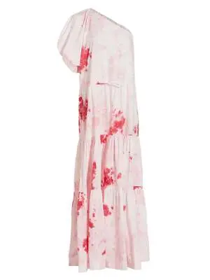 SWF Women's Asymmetric Cotton Maxi Dress - Puglia  - Puglia