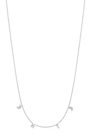 Bony Levy Icon Personalized Diamond Charm Necklace - 18k White Gold - 4 Charms