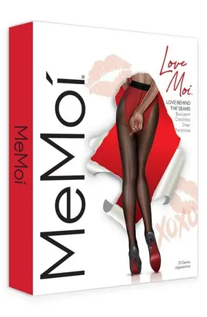 MEMOI Backseam Crotchless Tights