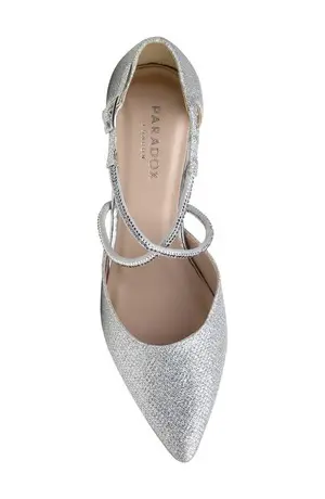 PARADOX LONDON PINK Kennedy Pointed Toe Pump - Silver