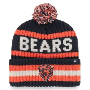 '47 Chicago Bears Bering Cuffed Knit Hat With Pom - Navy