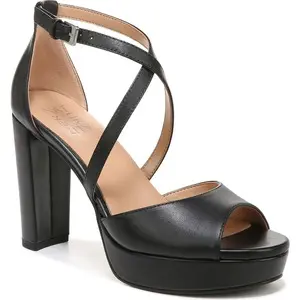 Naturalizer Naturalizer Melody Platform Strappy Sandals Black Leather