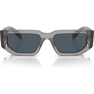 Prada Prada 56mm Rectangular Sunglasses Grey