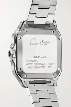Cartier Santos De Automatic 35.1mm Stainless Steel And Diamond Watch