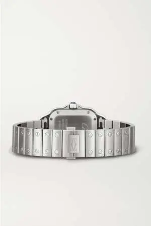 Cartier Santos De Automatic 35.1mm Stainless Steel And Diamond Watch
