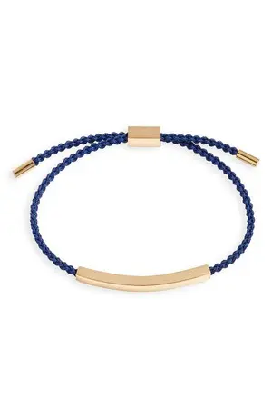 CLIFTON WILSON CLIFTON WILSON Braided Slider Bracelet Navy