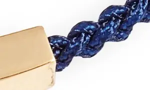 CLIFTON WILSON Braided Slider Bracelet - Navy