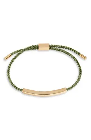 CLIFTON WILSON Braided Pull-through Bracelet - Hunter Green