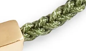 CLIFTON WILSON Braided Pull-through Bracelet - Hunter Green