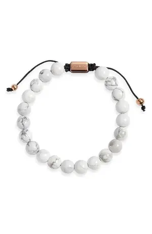 CLIFTON WILSON Tiger's Eye Beaded Bracelet - White