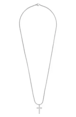 BROOK & YORK Cross Pendant Necklace - Silver