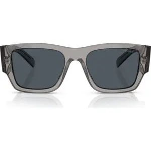 Prada Prada 54mm Square Sunglasses Transparent Grey