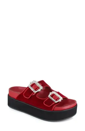 ZIGI Rosalinda Platform Slide Sandal - Red