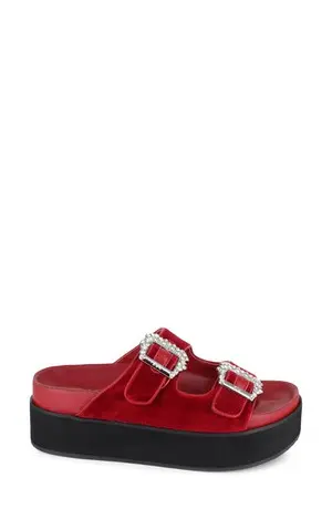 ZIGI Rosalinda Platform Slide Sandal - Red