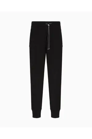 Emporio Armani Double-jersey Joggers - Black
