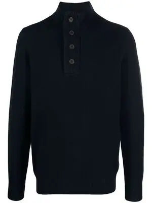 Barbour Half-zip Knitted Pullover - Blue