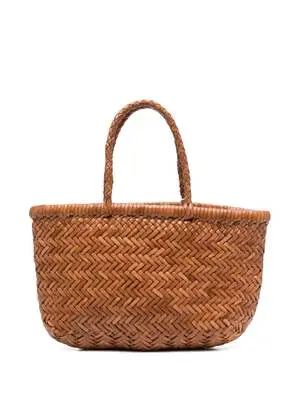 Dragon Diffusion Mini Flat Gora Braided Tote Bag - Brown