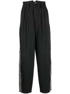 YOUTHS IN BALACLAVA High-rise Pinstripe Trousers