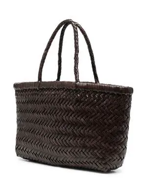 Dragon Diffusion Interwoven Leather Tote - Brown