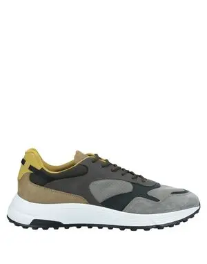 Hogan Leather And Textile Sneakers - Grey