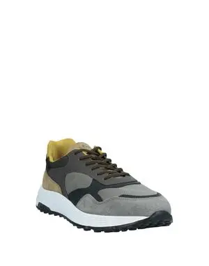 Hogan Leather And Textile Sneakers - Grey