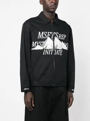 MSFTS Logo-print Long-sleeve Shirt Jacket