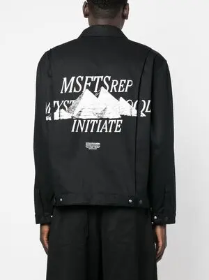 MSFTS Logo-print Long-sleeve Shirt Jacket