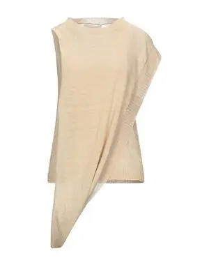 Liviana Conti Linen-blend Knit Sleeveless Top - Sand